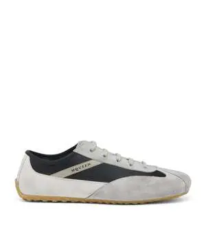 Alexander McQueen Suede Boxe Sneakers - Silver