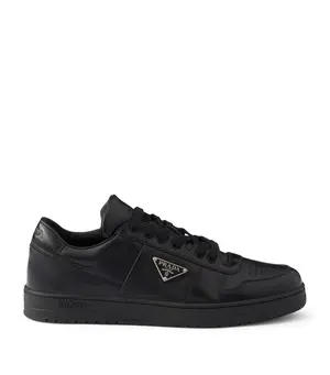 Prada Leather Downtown Sneakers - Black