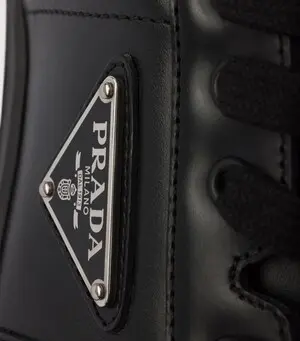 Prada Leather Downtown Sneakers