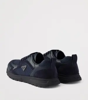 Prada Mesh-leather Prax Sneakers