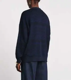 Missoni Chevron V-neck Sweater - Navy