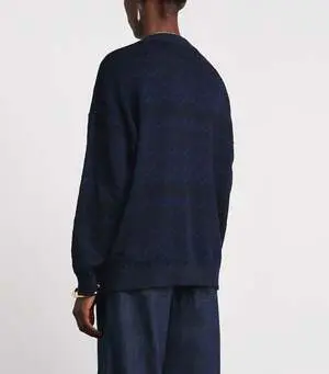 Missoni Chevron V-neck Sweater - Navy