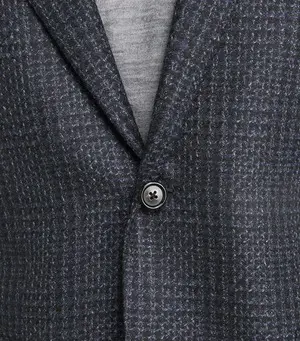 Corneliani Wool Mouliné Check Blazer