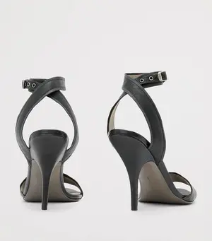 ALLSAINTS Leather Vera Heeled Sandals - Black