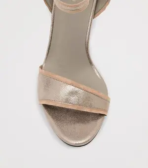 ALLSAINTS Metallic Leather Vera Heeled Sandals
