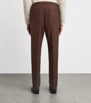 Corneliani Virgin Wool-blend Slim Tailored Trousers