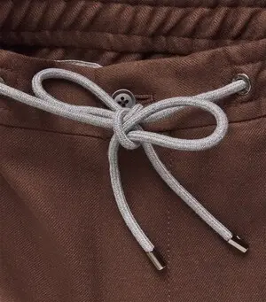 Corneliani Virgin Wool-blend Slim Tailored Trousers