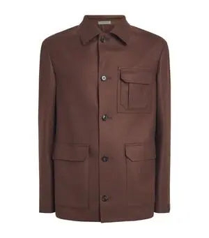 Corneliani Wool-cashmere Overshirt - Brown
