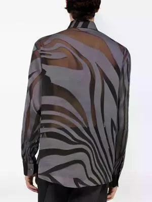Roberto Cavalli Zebra-print Semi-sheer Shirt