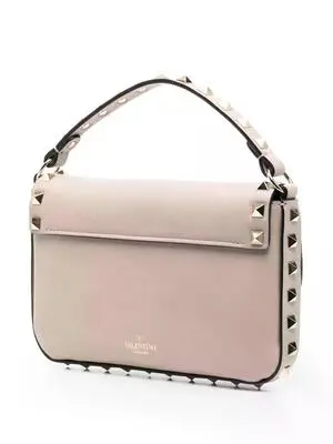 Valentino Garavani Studded Leather Shoulder Bag - Neutrals