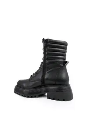SERGIO MORETTI FIRENZE Padded-collar Lace-up Ankle Boots