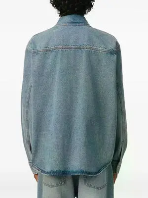 AMI Paris Cotton Overshirt With De Coeur