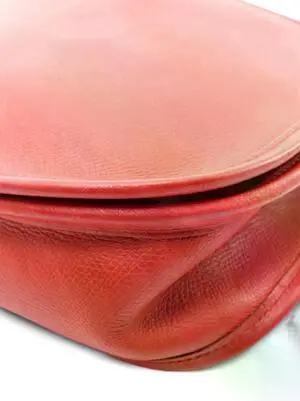 Hermès 2000s 2 De Pm Evelyn Perforated-logo Leather Shoulder Bag - Red