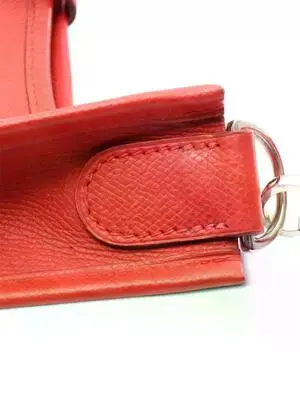 Hermès 2000s 2 De Pm Evelyn Perforated-logo Leather Shoulder Bag - Red