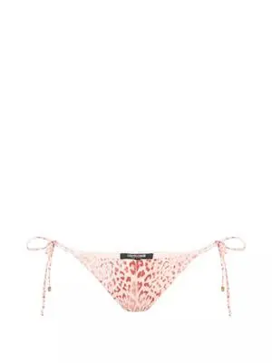 Roberto Cavalli Leopard-print Side-tie Bikini Bottoms