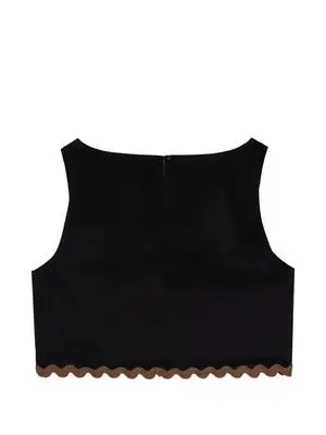 MOUTAKI Scalloped-edge Cropped Top