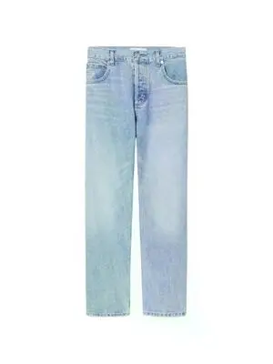 NILI LOTAN Washed Straight-leg Jeans - Blue