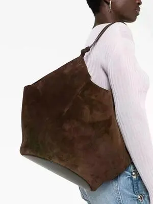 Khaite Lotus Medium Suede Tote Bag