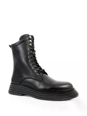 SERGIO MORETTI FIRENZE Lace-up Leather Ankle Boots