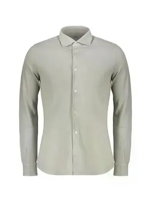 Fedeli Button-up Long-sleeve Shirt - Grey
