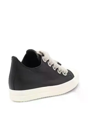 Rick Owens Oversized-lace Leather Sneakers