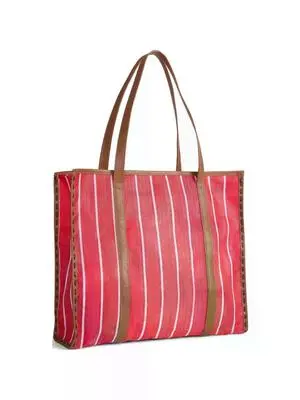 TWP Deia Stripe-pattern Whipstitch-trim Tote Bag