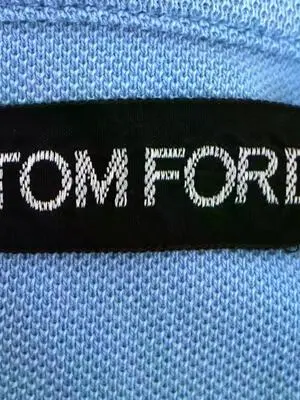 TOM FORD Piqué Short-sleeve Polo Shirt - Blue