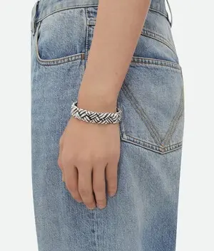 Bottega Veneta Intreccio Medium Cuff Bracelet