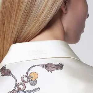 Versace Twill "stolen Jewels" Printed Shirt - Multicolor