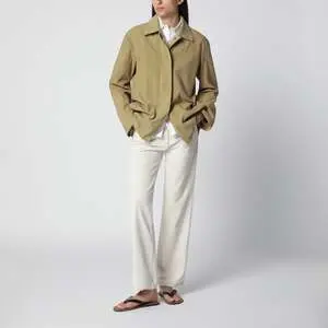 THE ROW Baeza Jacket In Sandy Buff Cotton