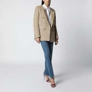 Victoria Beckham Julia Jeans In Cotton Denim
