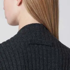 Victoria Beckham Ribbed Wool And Cashmere Blend Sweater - Grey