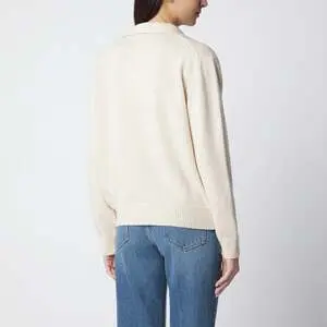 Victoria Beckham Genevieve Sweater In Cashmere Blend - Beige