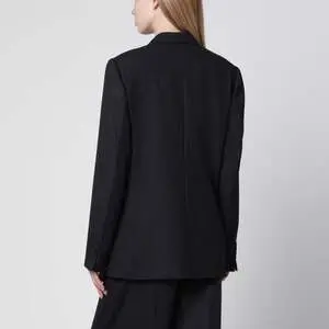 Victoria Beckham Dark Double-breasted Wool Jacket