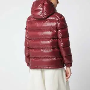 Moncler Dark Maire Down Jacket In Nylon Laqu - Red