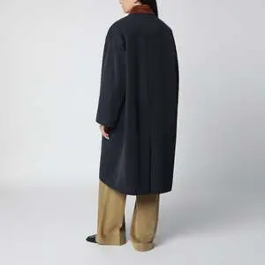 RÓHE Navy Cotton And Wool-blend Coat