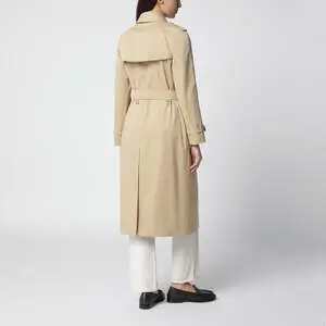 Burberry Long Cotton Gabardine Waterloo Trench Coat