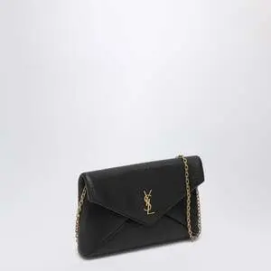 Saint Laurent Cassandre Chain Pouch In Lambskin Leather