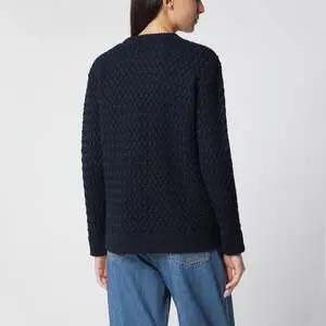 Bottega Veneta Midnight Intrecciato Wool Sweater