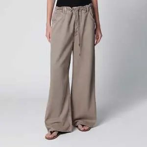 AGOLDE Shaw Flyweight Drawstring Wide-leg Jeans - Beige