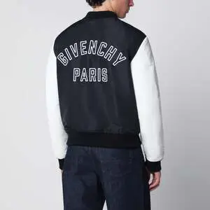 Givenchy Navy/white Satin Varsity Jacket