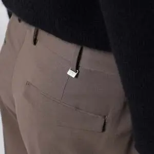 PT TORINO Taupe Wool-blend Trousers