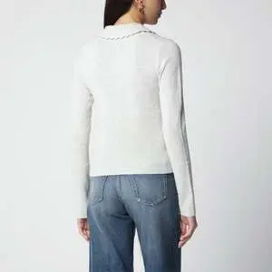 Chloé Slim-fit Logo Wool Cardigan - Grey