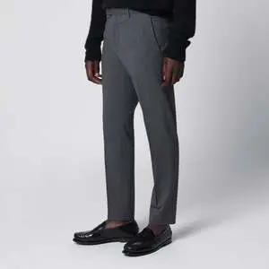 PT TORINO Anthracite Wool Blend Trousers - Grey