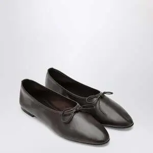 Dear Frances Espresso Leather Gala Ballet Flats