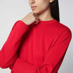 FLORE FLORE Maggie Organic Cotton Long-sleeve Top - Red