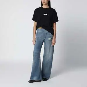 MAISON MARGIELA Cotton Jersey T-shirt With Logo Patch