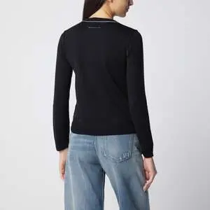 MAISON MARGIELA Wool-blend Crewneck Sweater With Contrast Trim