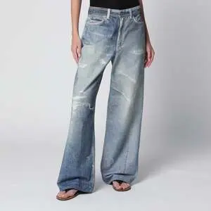 Our Legacy Full Cut Digital Denim Print Jeans - Blue