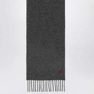 AMI Paris De Caur Wool Scarf